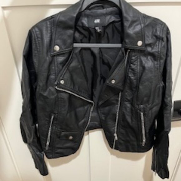 H&M | Jackets & Coats | Hm Leather Jacket | Poshmark